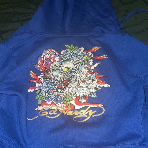 Ed Hardy | Pants & Jumpsuits | Ed Hardy Blue Set With Beautiful Designs ...